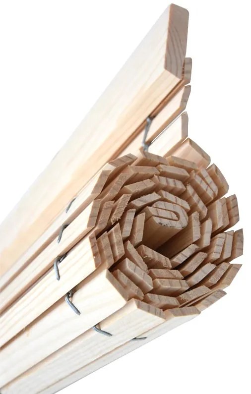 Vingo Dřevěná roleta na pergolu – přírodní Šířka rolety: 100 cm, Rozvin rolety: 150 cm