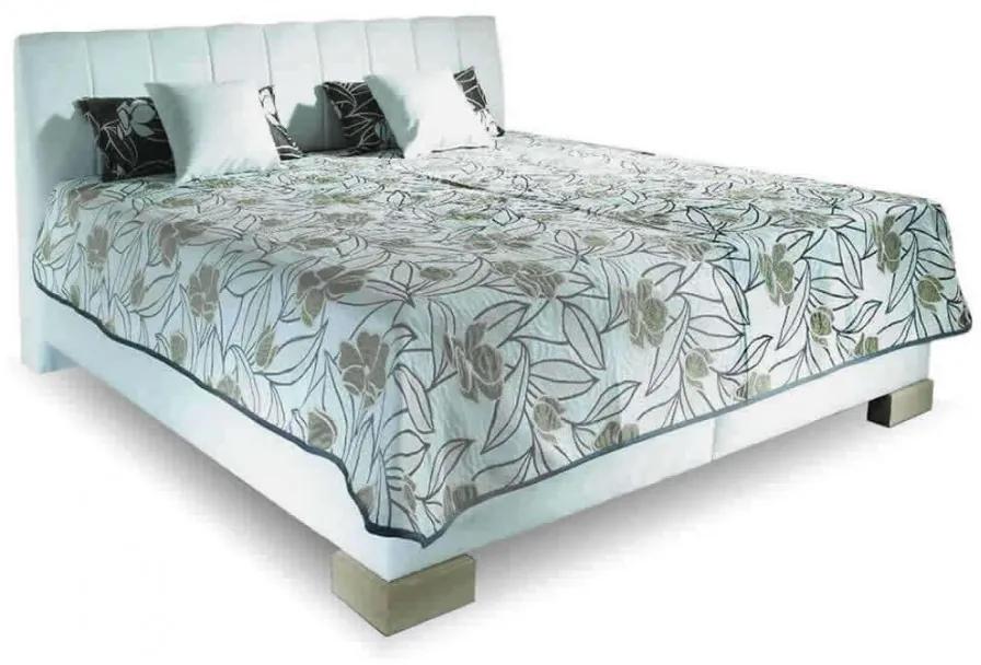 Čalouněná postel s úložným prostorem CASSA New Design, 160x200 cm, Ekokůže bílá