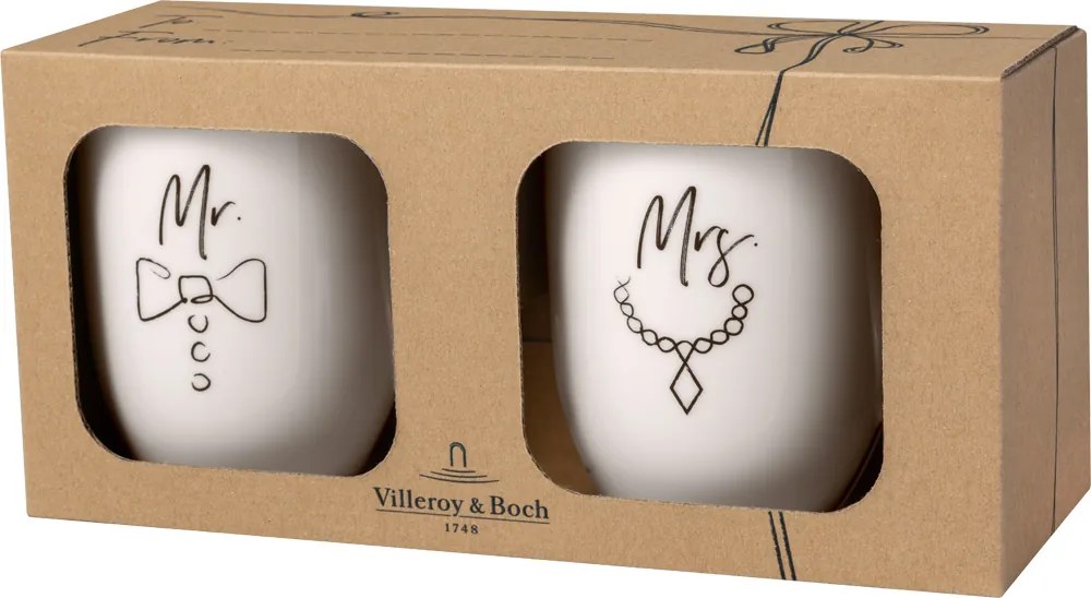 Villeroy&Boch Statement Mr and Mrs sada 2tlg. 115 x 80 x 104 mm, 290 ml