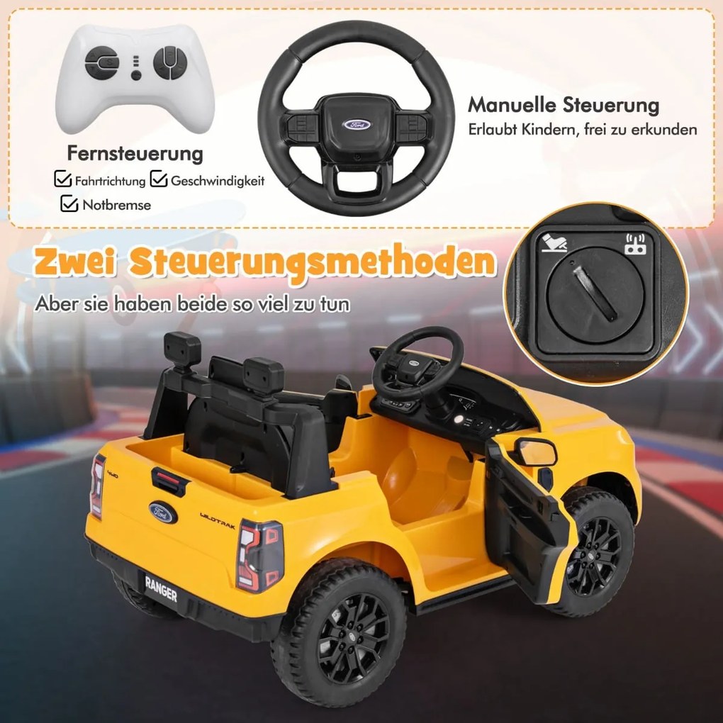 Costway Dětské elektrické auto Ford 12 V dětské auto elektrické s dálkovým