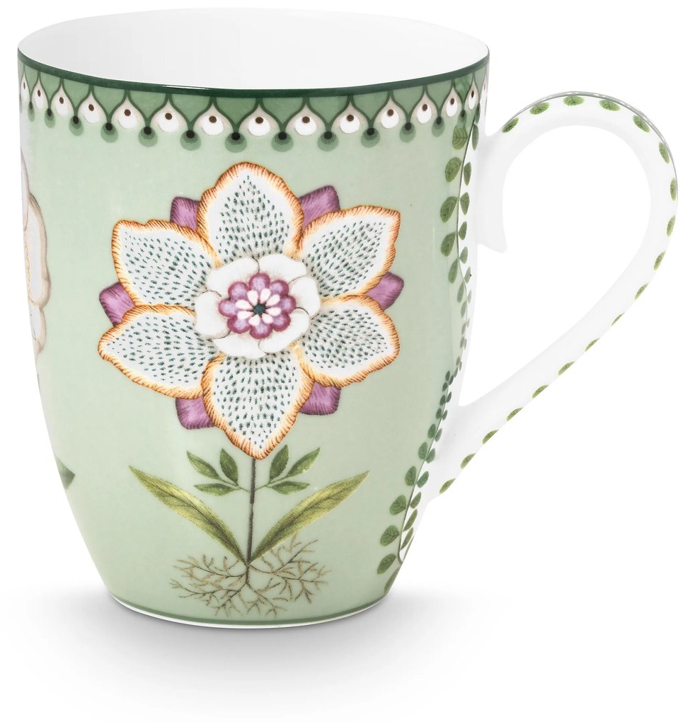Pip Studio Lily &amp; Lotus snídaňová sada, zelená (Porcelánová snídaňová sada)