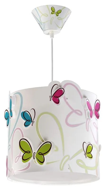 Dalber | Dalber 62142 - Dětský lustr BUTTERFLY 1xE27/60W/230V | 28400