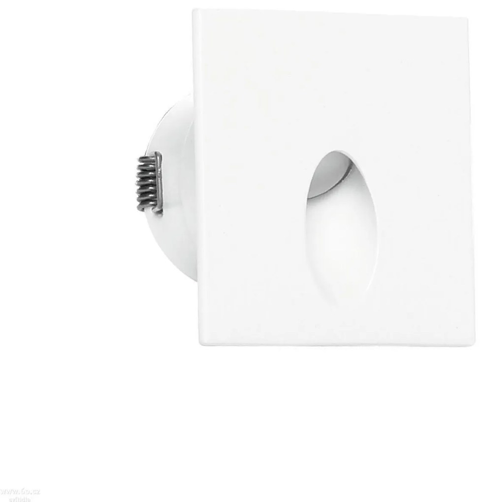 Linea Light 86563W70 Quara65_Q, bílé zápustné LED svítidlo do stěny, 1x2W 3000K, rozměr 7x7cm, IP65
