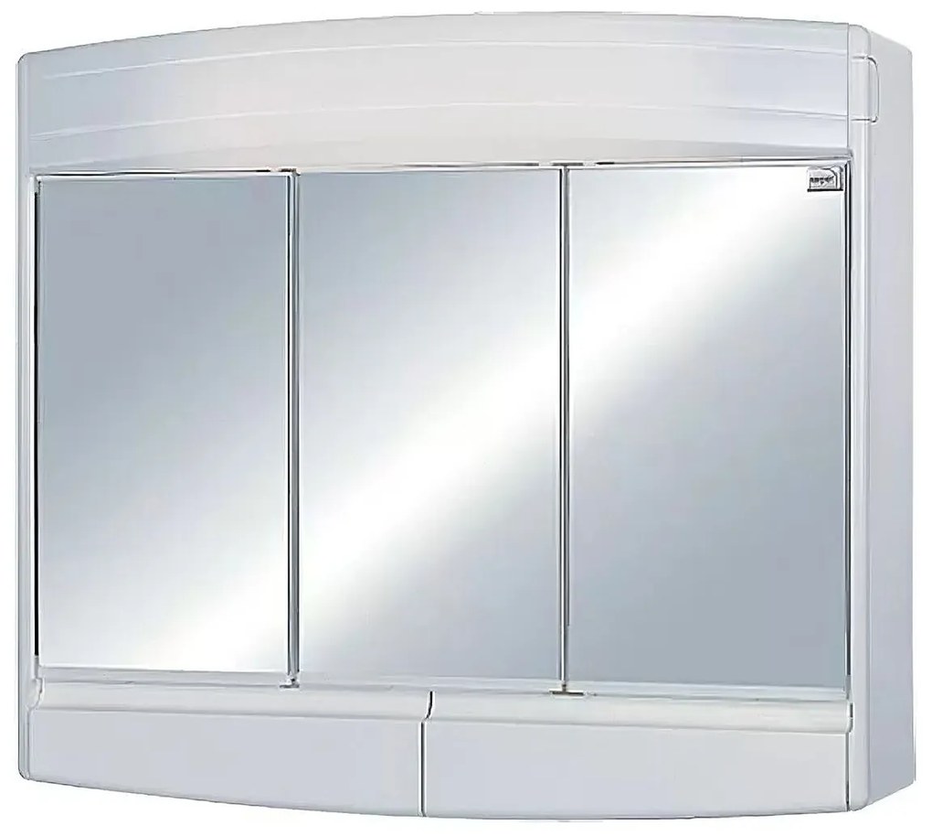 Zrcadlová skříňka s LED osvětlením Topas Eco, 60 × 53 × 18 cm, bílá