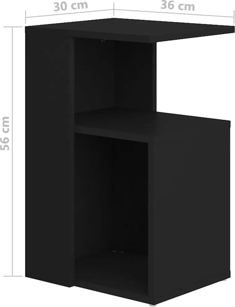 vidaXL Odkládací stolek 36 x 30 x 56 cm dřevotříska [802994] Barva: šedá sonoma