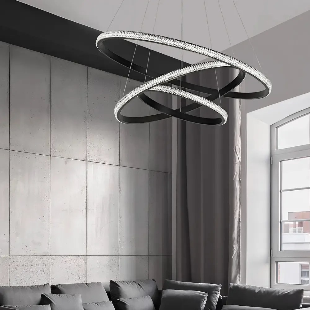 LED lustr Nager 78 černé