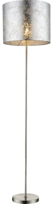 Globo 15188S AMY - Moderní stojací lampa s textilním stínidlem ve stříbrné barvě 1 x E27