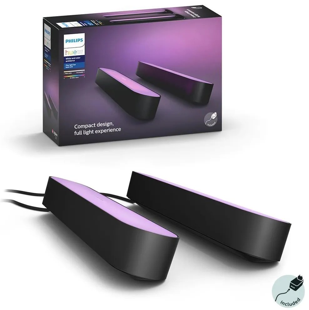Philips - SADA 2x LED RGB Stmívatelná stolní lampa Hue PLAY DPACK WACA 6W/230V Biano.cz