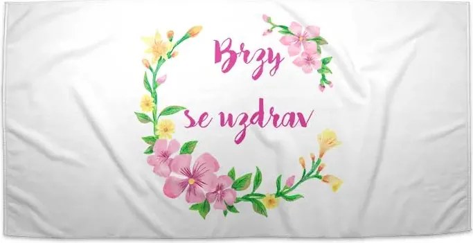 Sablio Ručník Brzy se uzdrav - 70x140 cm
