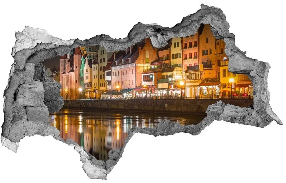 Wallmuralia Fototapeta díra na zeď 3D Gdaňsk Polsko 95x73 cm