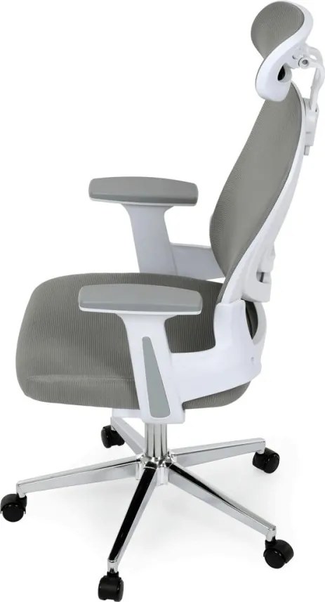 Kancelářská židle KA-K2031 GREY, houpací mechanismus, šedá (64 x 61) cm
