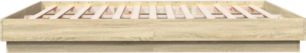 Rám postele s LED osvětlením dub sonoma 200 x 200 cm 3209767
