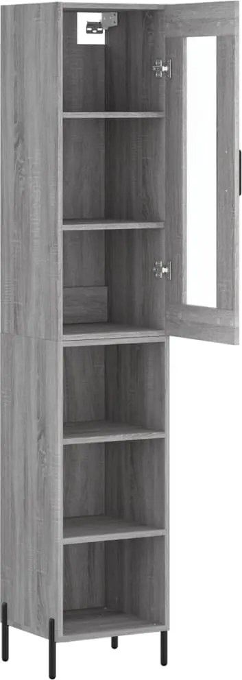 vidaXL Skříň highboard 34,5 x 34 x 180 cm kompozitní dřevo [3199375] Barva: Betonová šedá