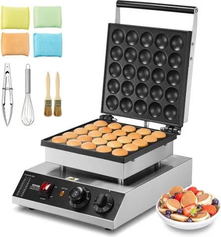 25PCS 43 mm Mini holandský palačinkář komerční Dorayaki Baker 1700 W