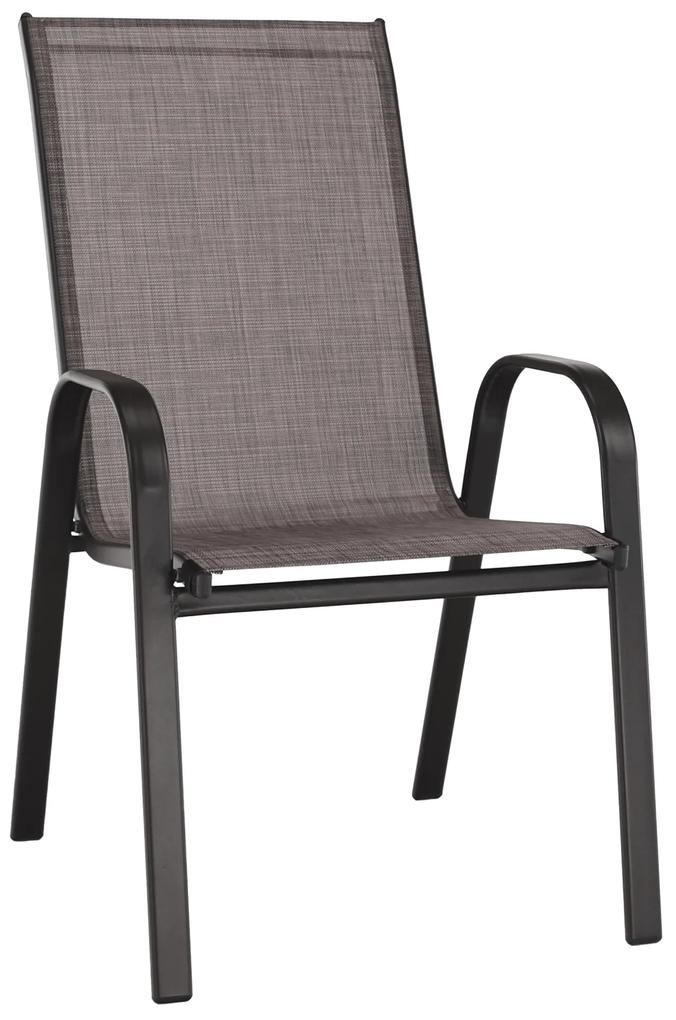Kondela Stohovatelná židle, hnědý melír/hnědá, ALDERA