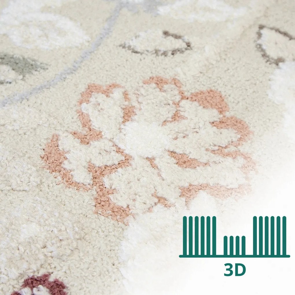 Angel Carpet, Kusový koberec Aurora 25 Beige, 120x170, béžová, kancelář