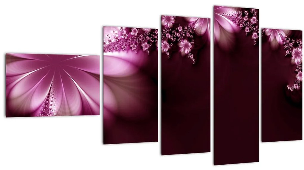Obraz abstrakce - květiny (110x60 cm), 40 dalších rozměrů