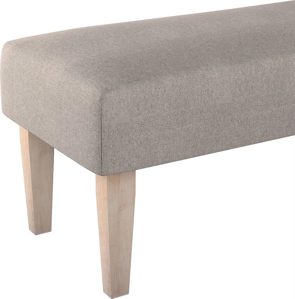 Dlouhá lavička 100x40cm barva béžová látka pletený vzor