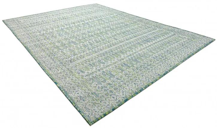 Dywany Łuszczów Kusový koberec Sion Sisal Aztec 22184 green/blue/ecru – na ven i na doma Rozměry koberců: 120x170