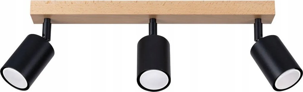 Černý stropní svítidlo Verdo 3xGU10 SL.1293 Sollux lighting