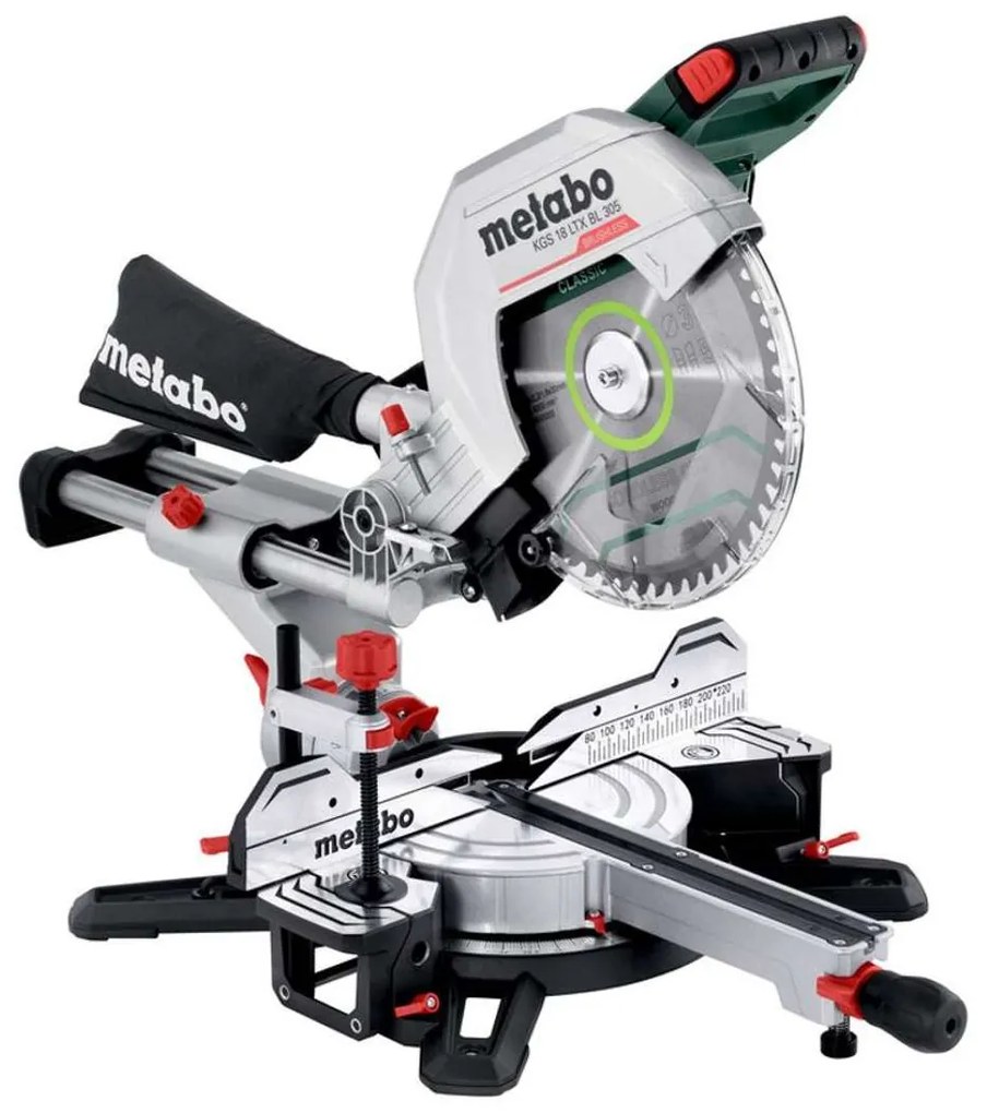 Metabo Nářadí - 18V AKU kapovací a pokosová pila 305 mm, s pojezdem, bez baterie a nabíječky 614305850