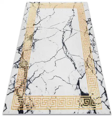 Dywany Luszczow Kusový koberec ANDRE pratelný 1126 Mramor, řecký protiskluz, bílá / zlato Rozměr koberce: 120 x 170 cm