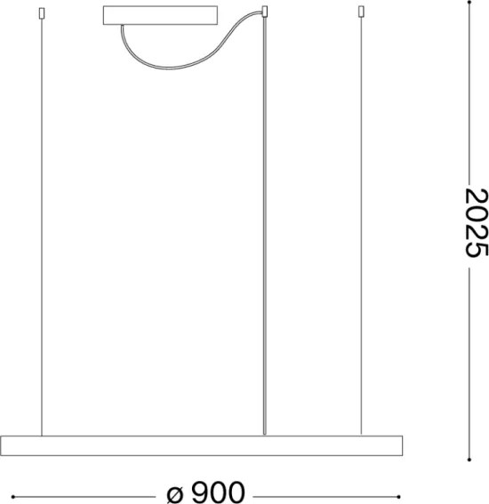 Ideal Lux - LED Lustr na lanku ORACLE LED/55W/230V 3000K pr. 90 cm bílá