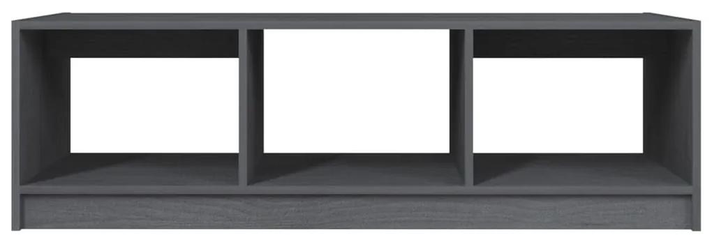 Konferenční stolek šedý 110 x 50 x 34 cm masivní borové dřevo - Default Title