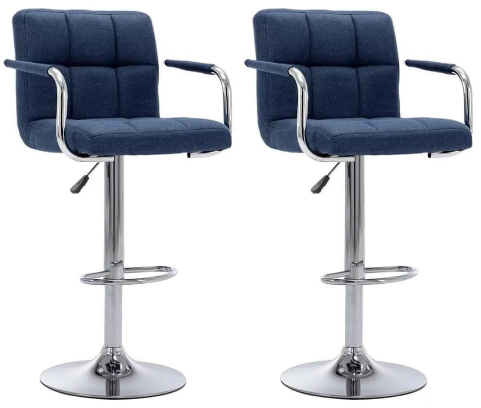 Petromila Barové židle 2 ks modré textil