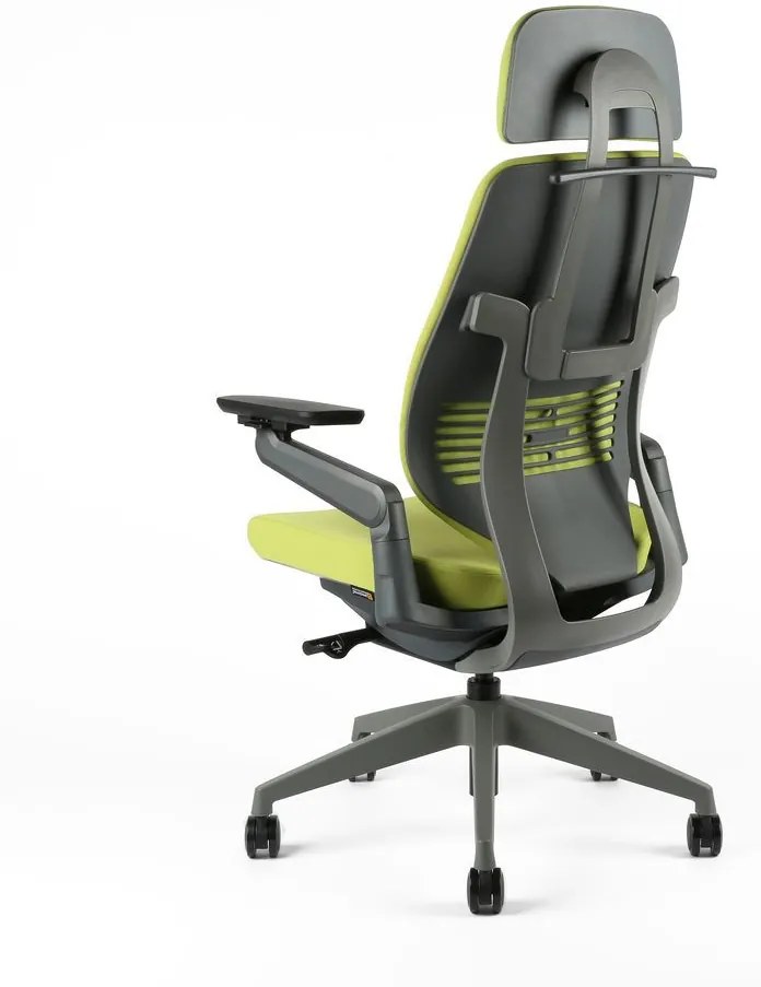 Office Pro Kancelářská ergonomická židle Office Pro KARME — více barev, s podhlavníkem a područkami Zelená F01