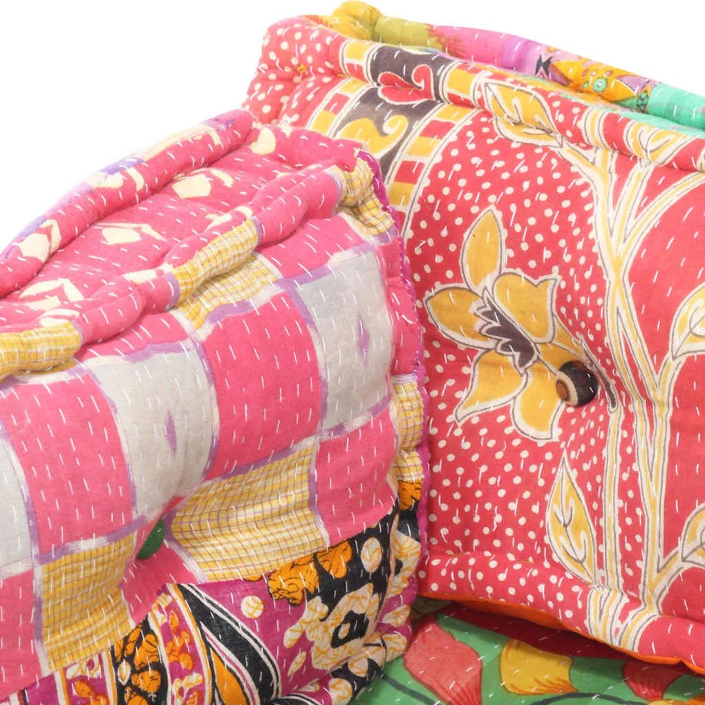 Poduška na pohovku z palet vícebarevná textil patchwork 287722