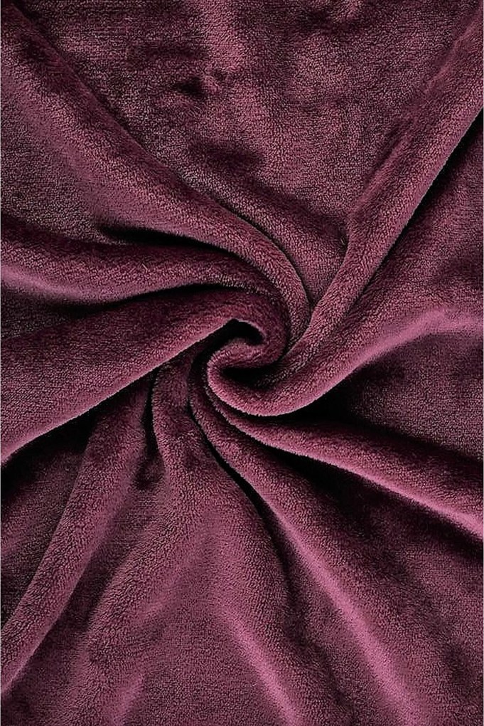 Župan s kapucí Flora mauve wine 39  56 4853 - M