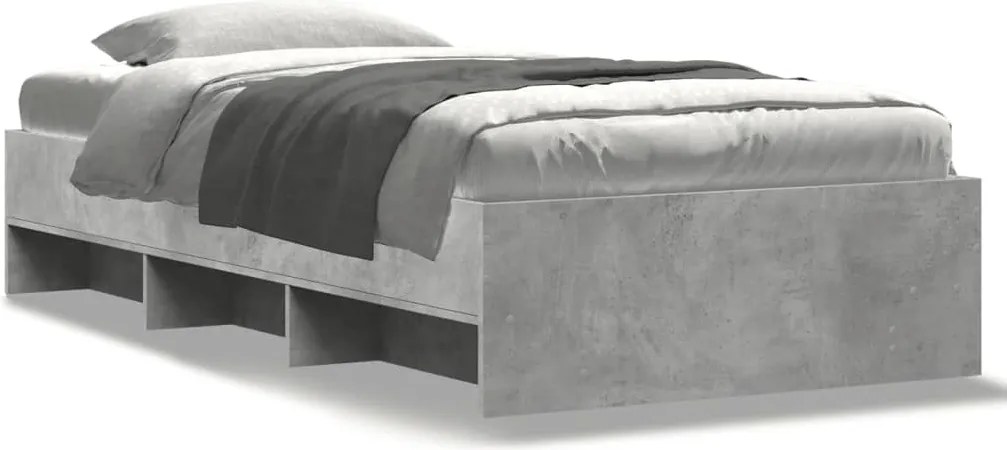Rám postele betonově šedý 75 x 190 cm kompozitní dřevo 3295712