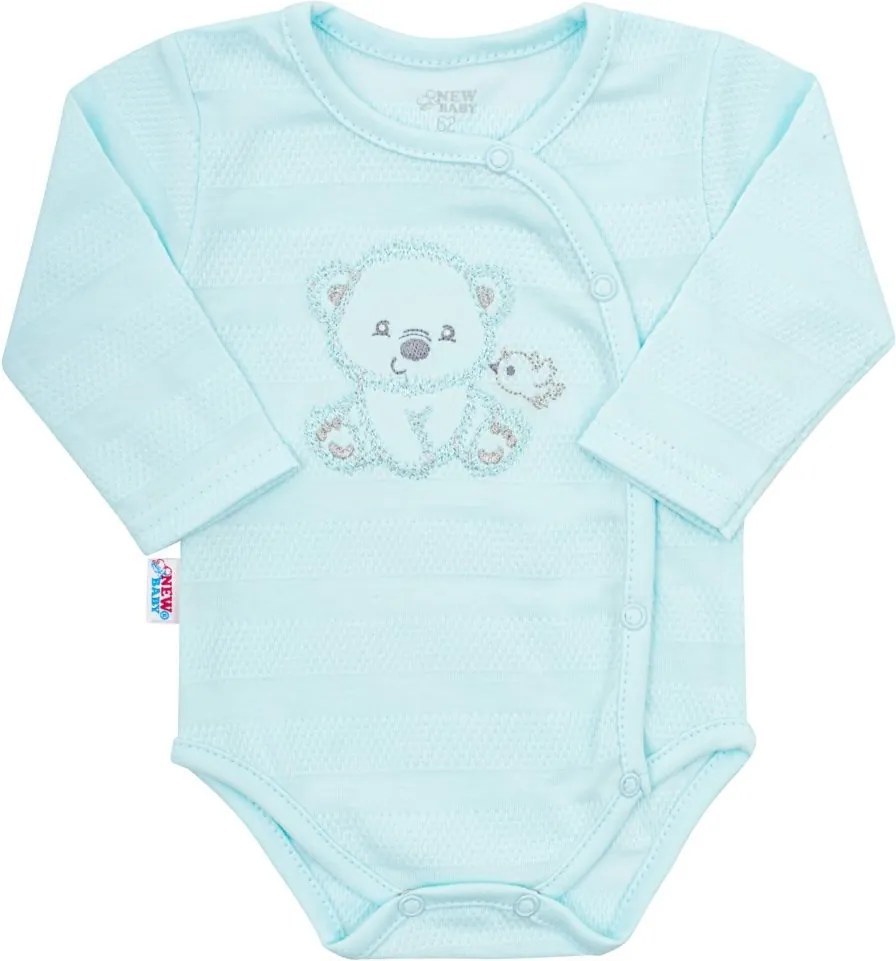 Kojenecká soupravička do porodnice New Baby Sweet Bear modrá, vel. 56 (0-3m)