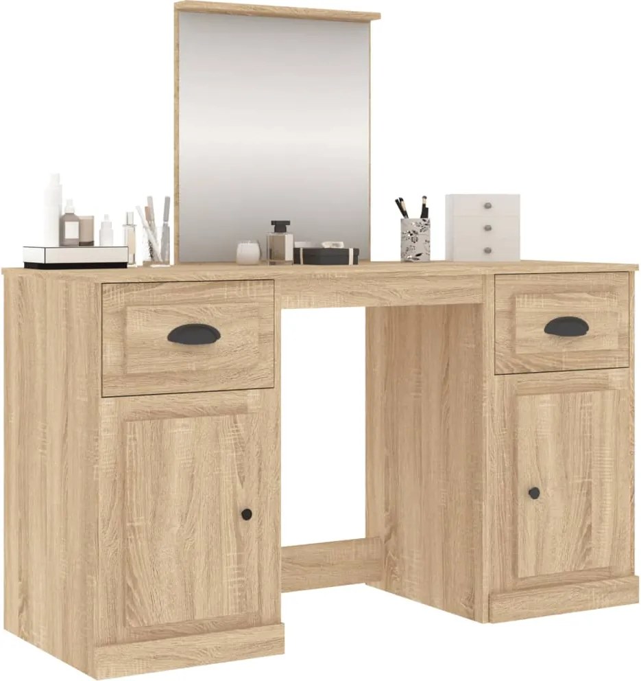 Toaletní stolek se zrcadlem dub sonoma 130 x 50 x 132,5 cm 3185338