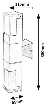 Rabalux 77127 - LED Venkovní nástěnné svítidlo DARVAS LED/12W/230V IP54