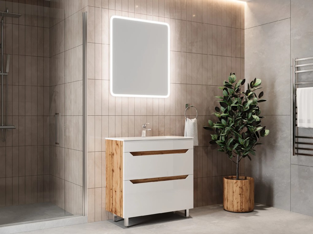Lavedo Neo Wotan Oak 80 koupelnová skříňka s umyvadlem