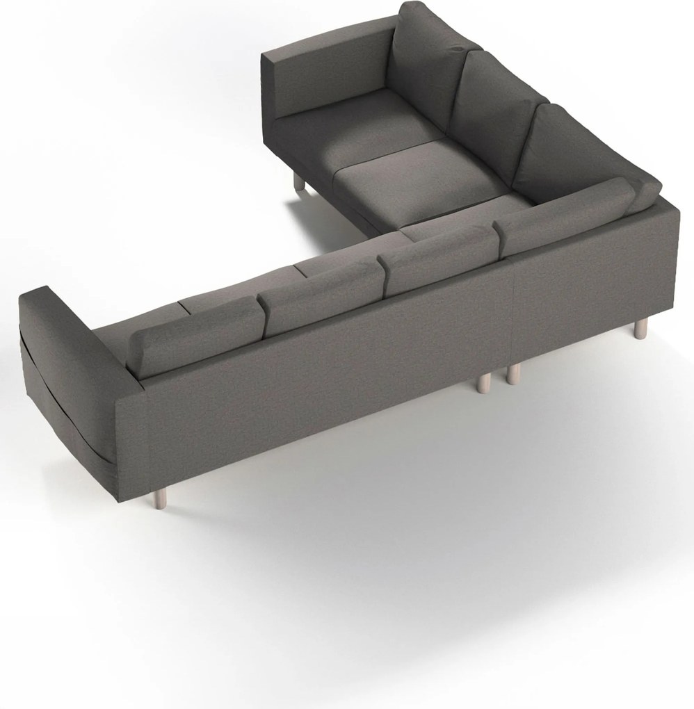 Potah na pohovku IKEA Norsborg rohová 5-místná barva šedá látka pletený vzor