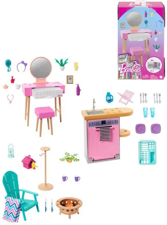 MATTEL BRB Stylový nábytek herní set doplněk k panenkám Barbie 25hjv32