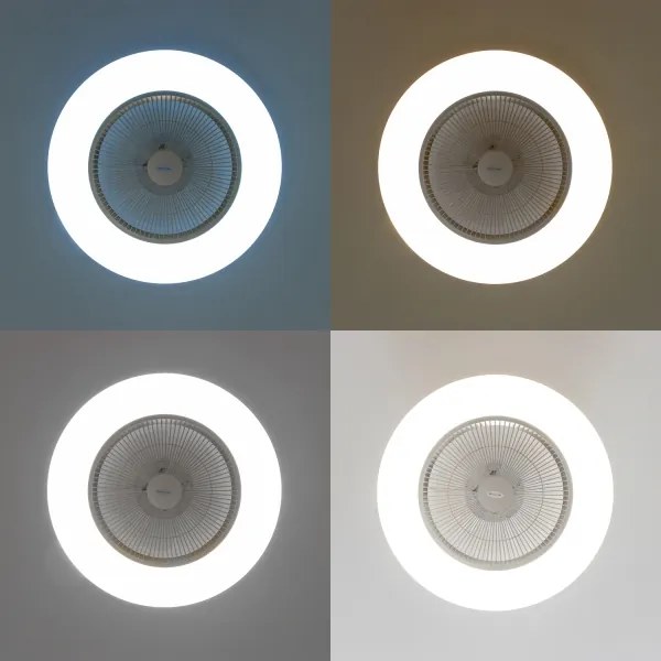 Brilagi - LED Stmívatelné svítidlo s ventilátorem AURA LED/38W/230V stříbrná +DO