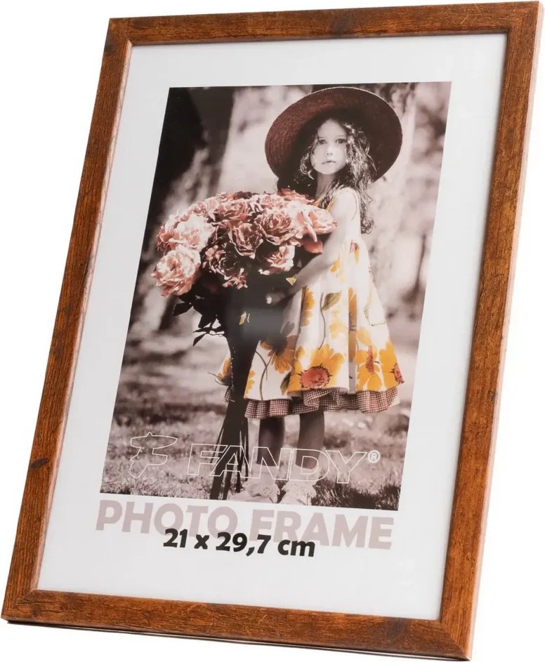 FANDY Dřevěný rámeček Style 21x29,7 2 hnědý