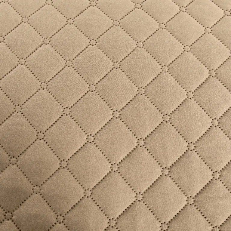 Přehoz na postel MICROVELLE, béžovo-hnědý Rozměr: 220 x 240 cm