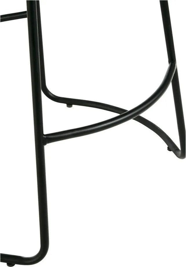 Černá/hnědá čalouněná barová stolička (výška sedáku 64 cm) Brixton – Premier Housewares