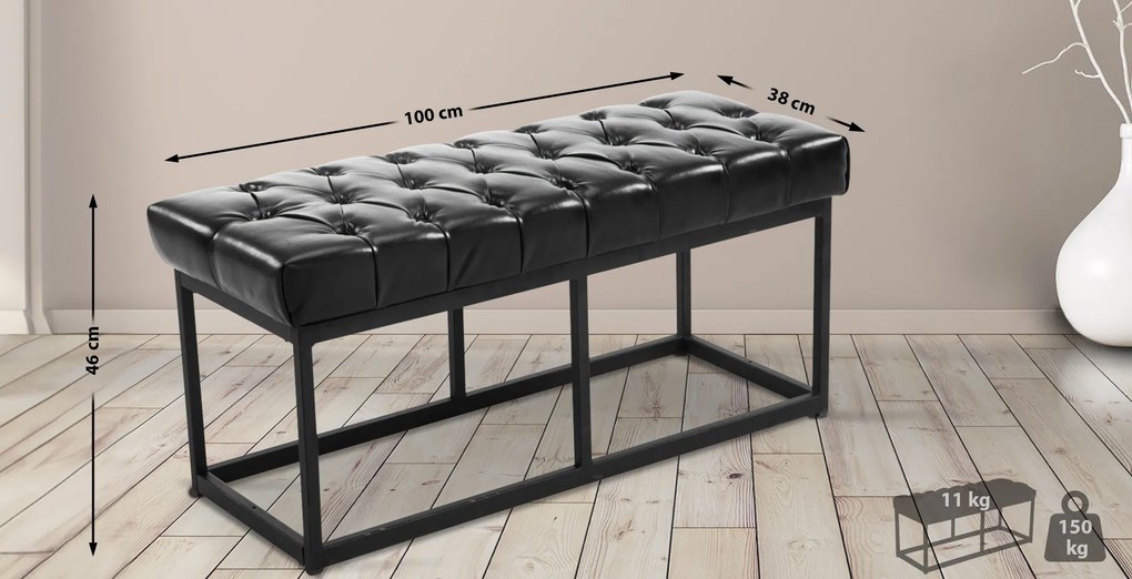 Lavice Amun umělá kůže B100 – černá