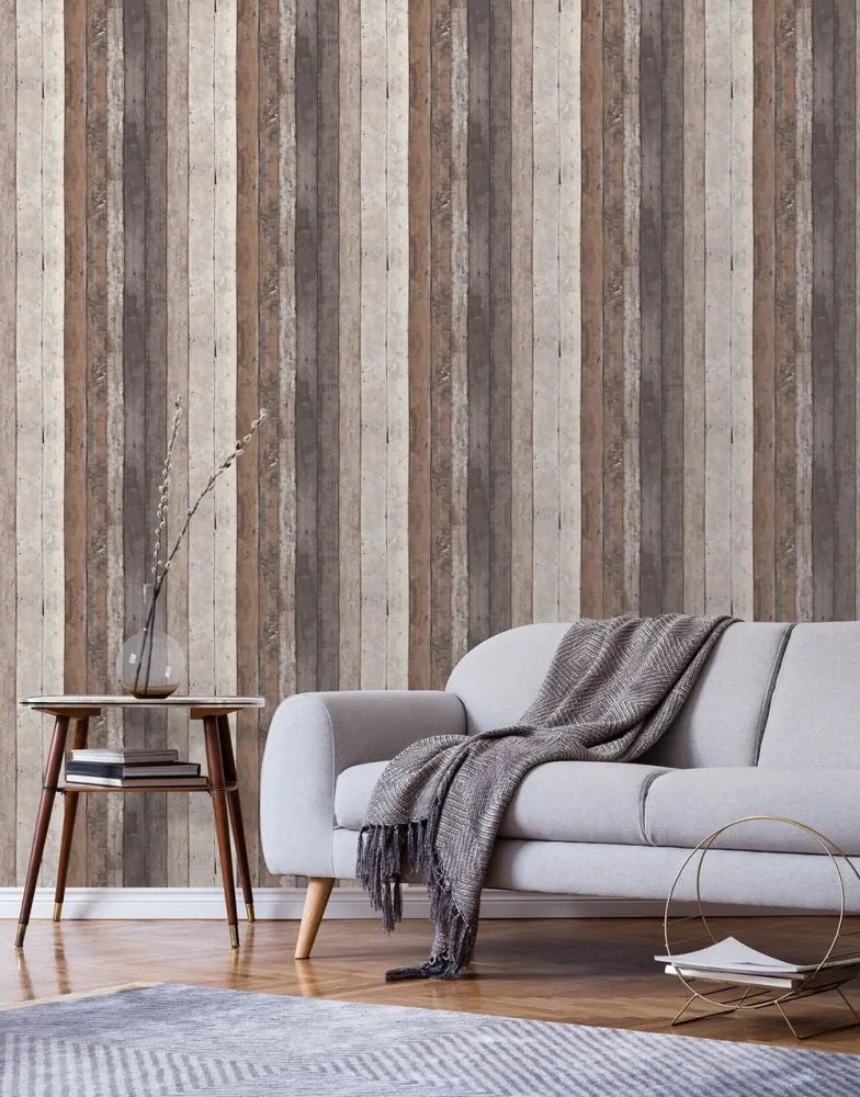 Luxusní vliesová tapeta Dřevo EE22570, Distressed Wood, Essentials, Decoprint