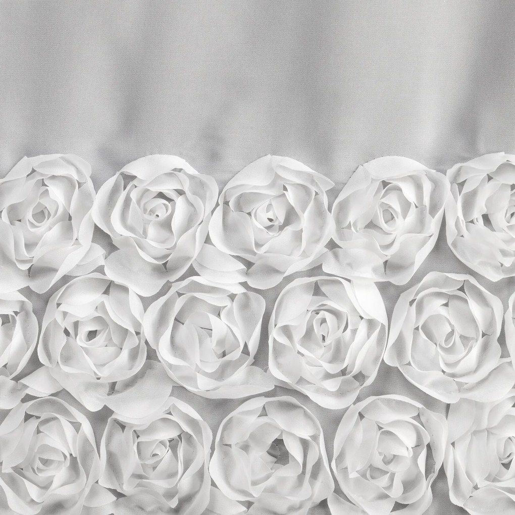 KRÁTKÁ ZÁCLONA NA PÁSCE EVA MINGE ROSES11 150X70 CM BÍLÁ