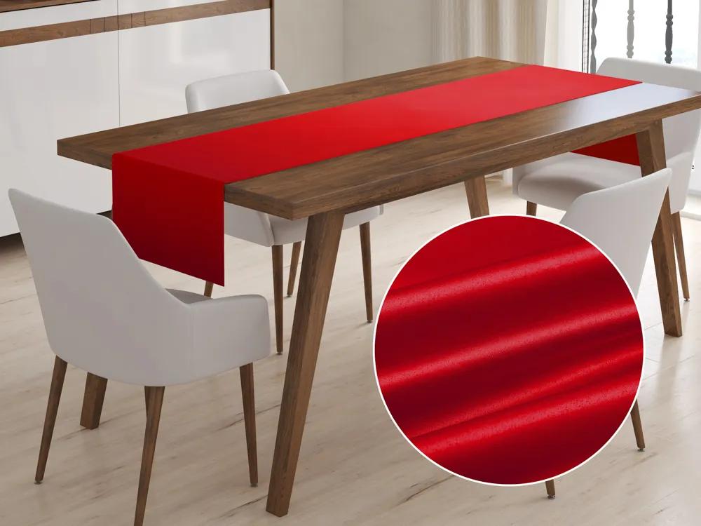 Biante Saténový běhoun na stůl polyesterový Satén LUX-013 Červený 35x140 cm