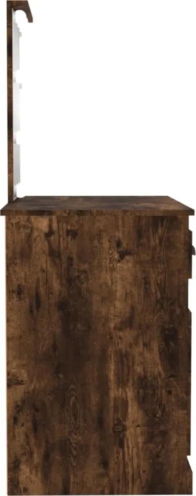 vidaXL Toaletní stolek s LED 90 x 50 x 132,5 cm kompozitní dřevo [816773] Barva: dub sonoma