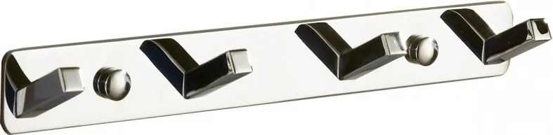 Mexen příslušenství, Věšák na ručníky 4-háčky, chrom, 709174-00