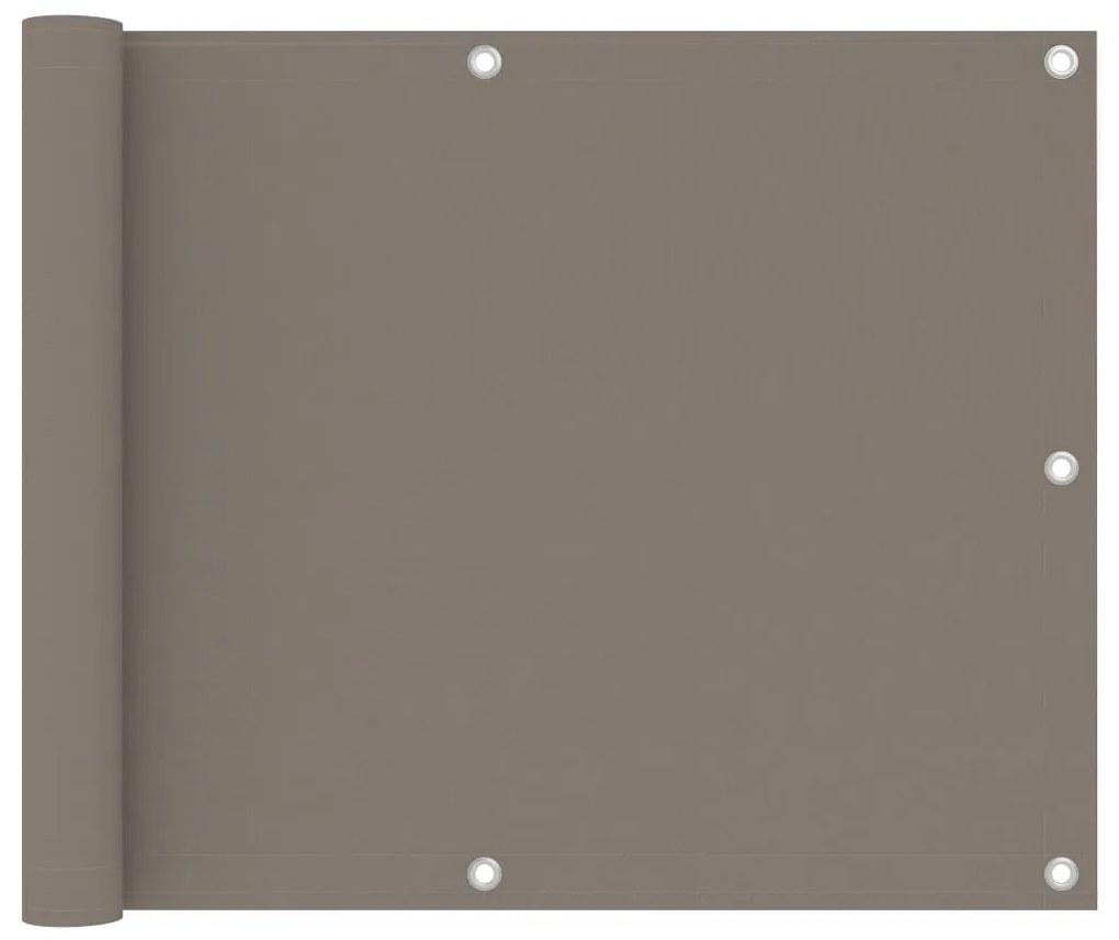 Balkónová zástěna taupe 75 x 600 cm oxfordská látka 134987